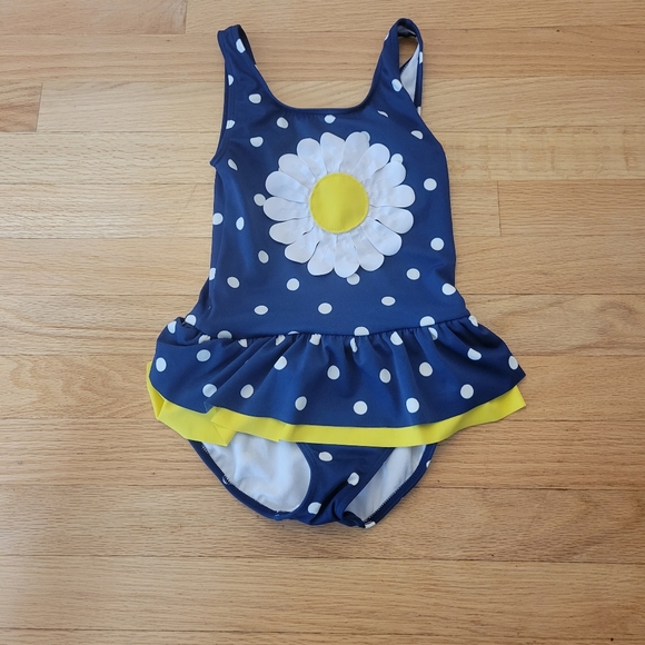 Mini Boden | Swim | Mini Boden Daisy Polka Dot Bathing Suit | Poshmark